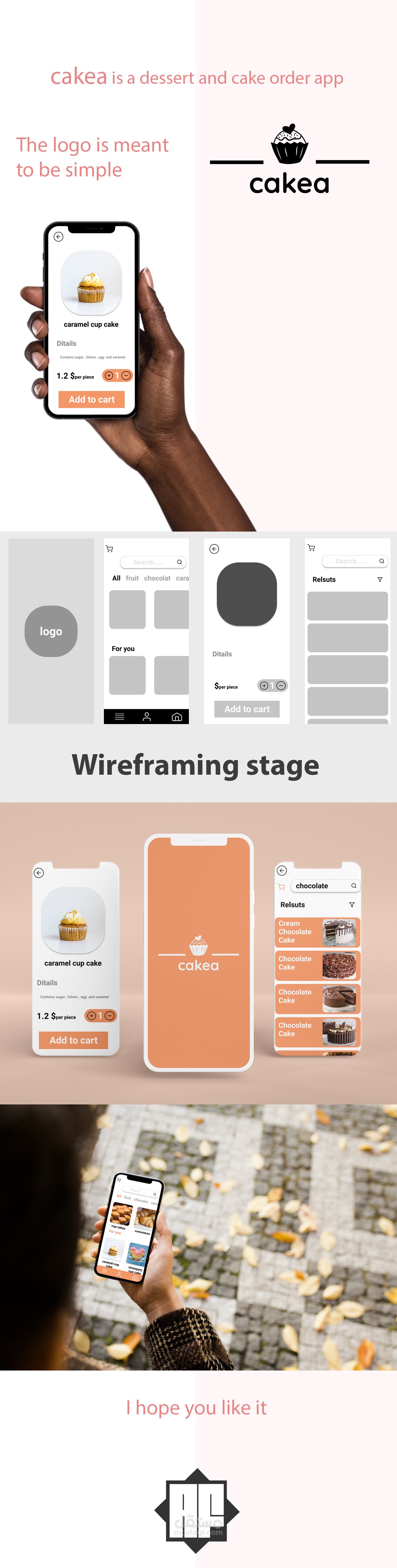 APP design for cake order app | مستقل