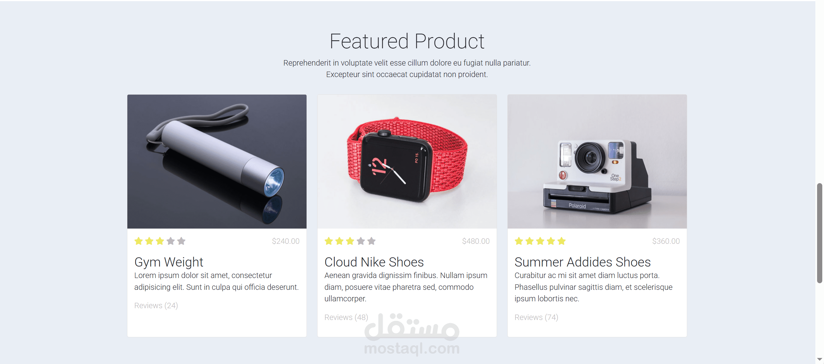 تصميم موقع احترافي HTML5 و CSS3 و Bootstrap و JavaScript | مستقل