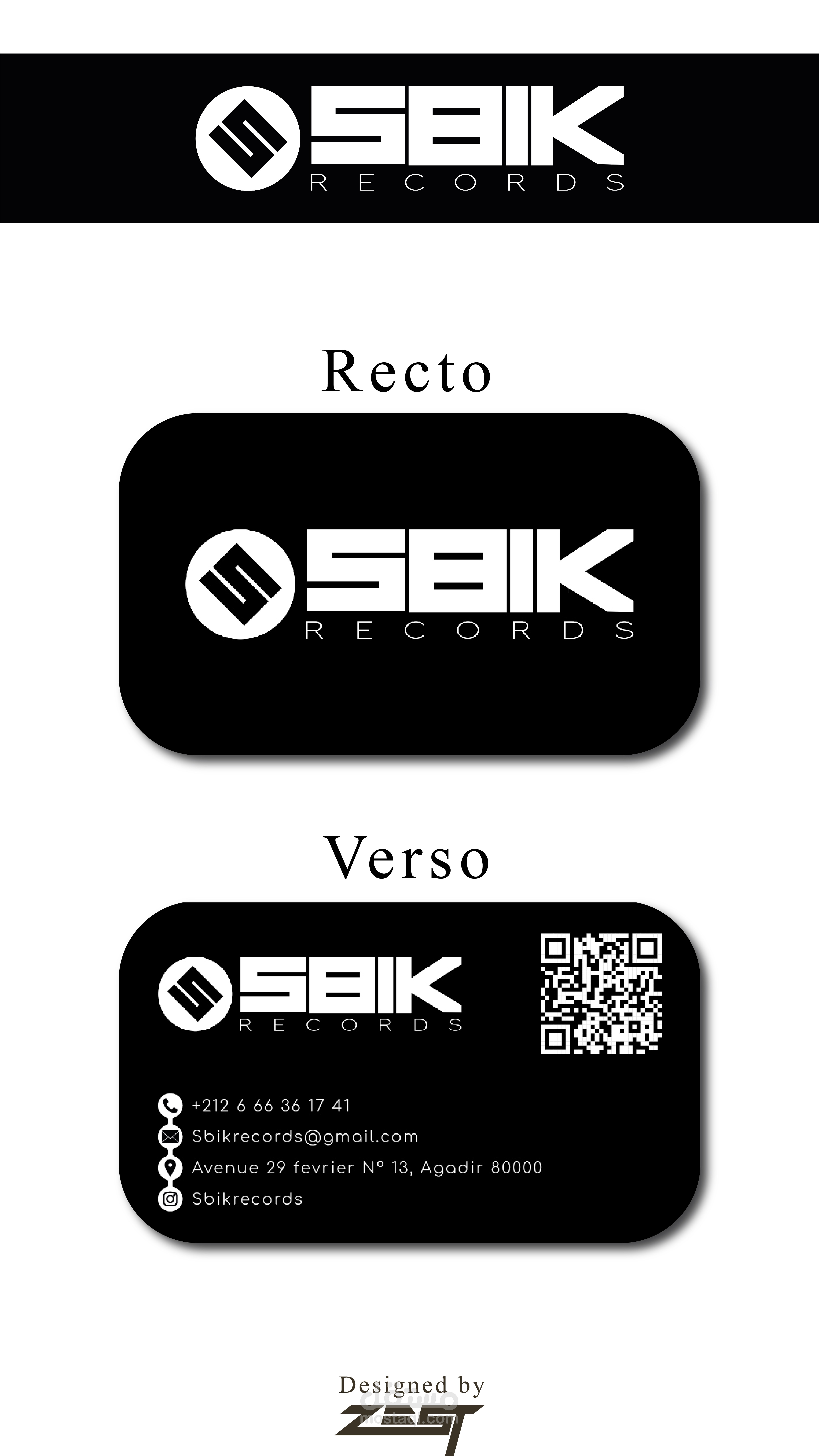 تصميم كارت شخصيةمرفقة برمز الإستجابة QR code | مستقل