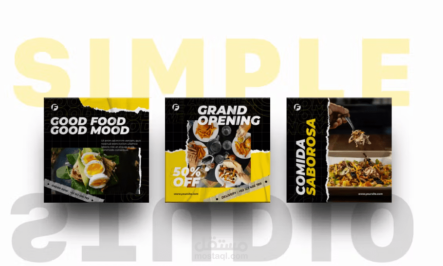 Design food posts for social media | مستقل