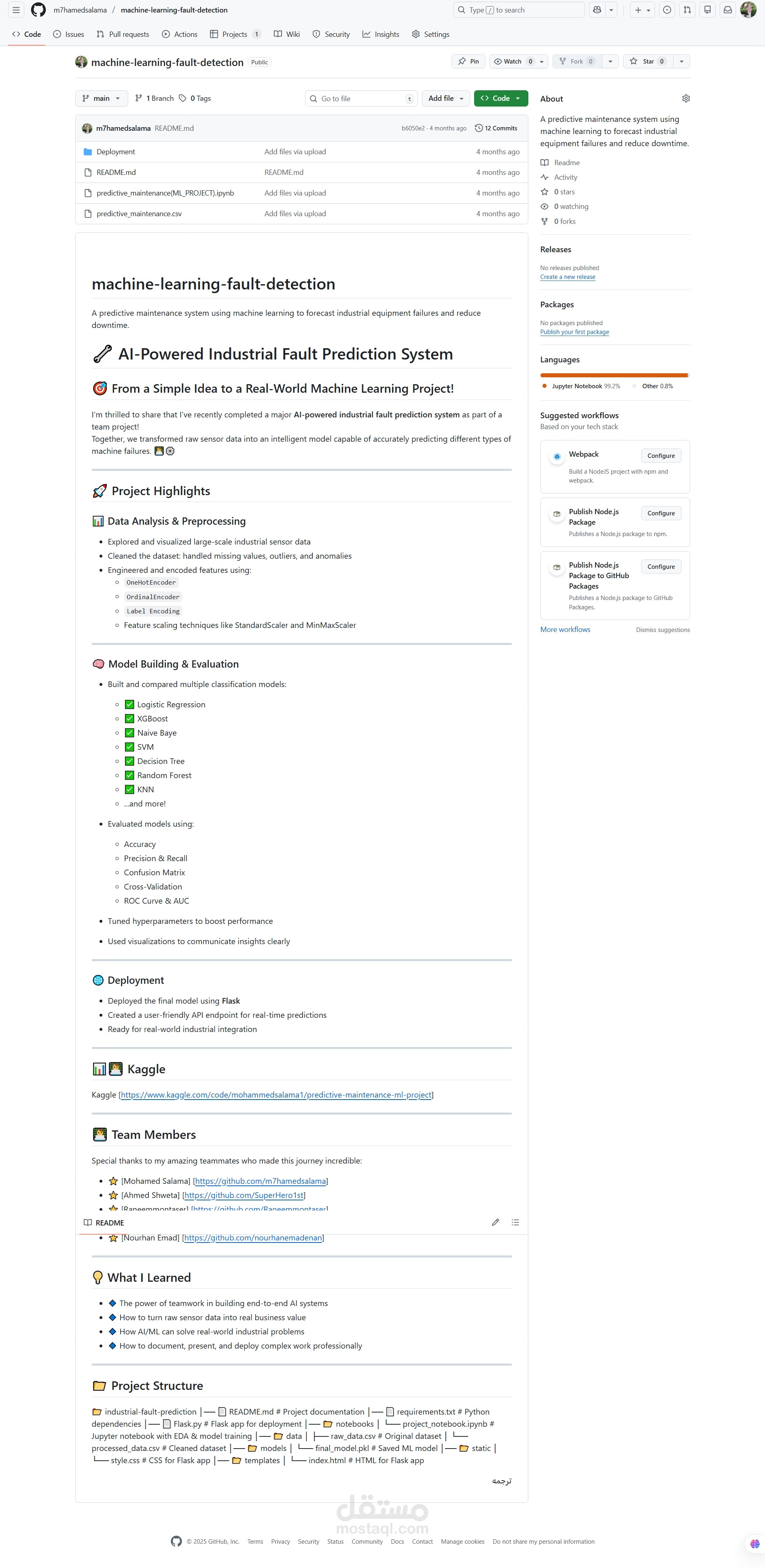 machine-learning-fault-detection | مستقل