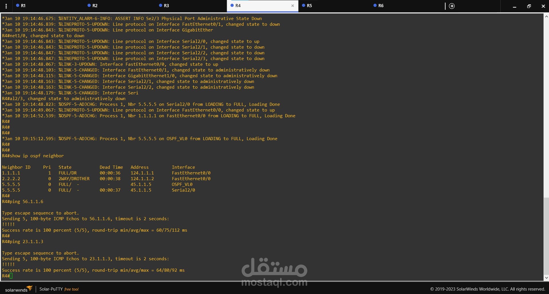 OSPF Lab Using GNS3 | مستقل