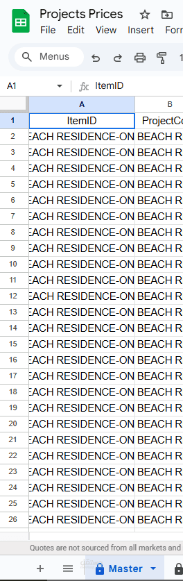 Master Builder Database (AppSheet + Google Sheets) | مستقل