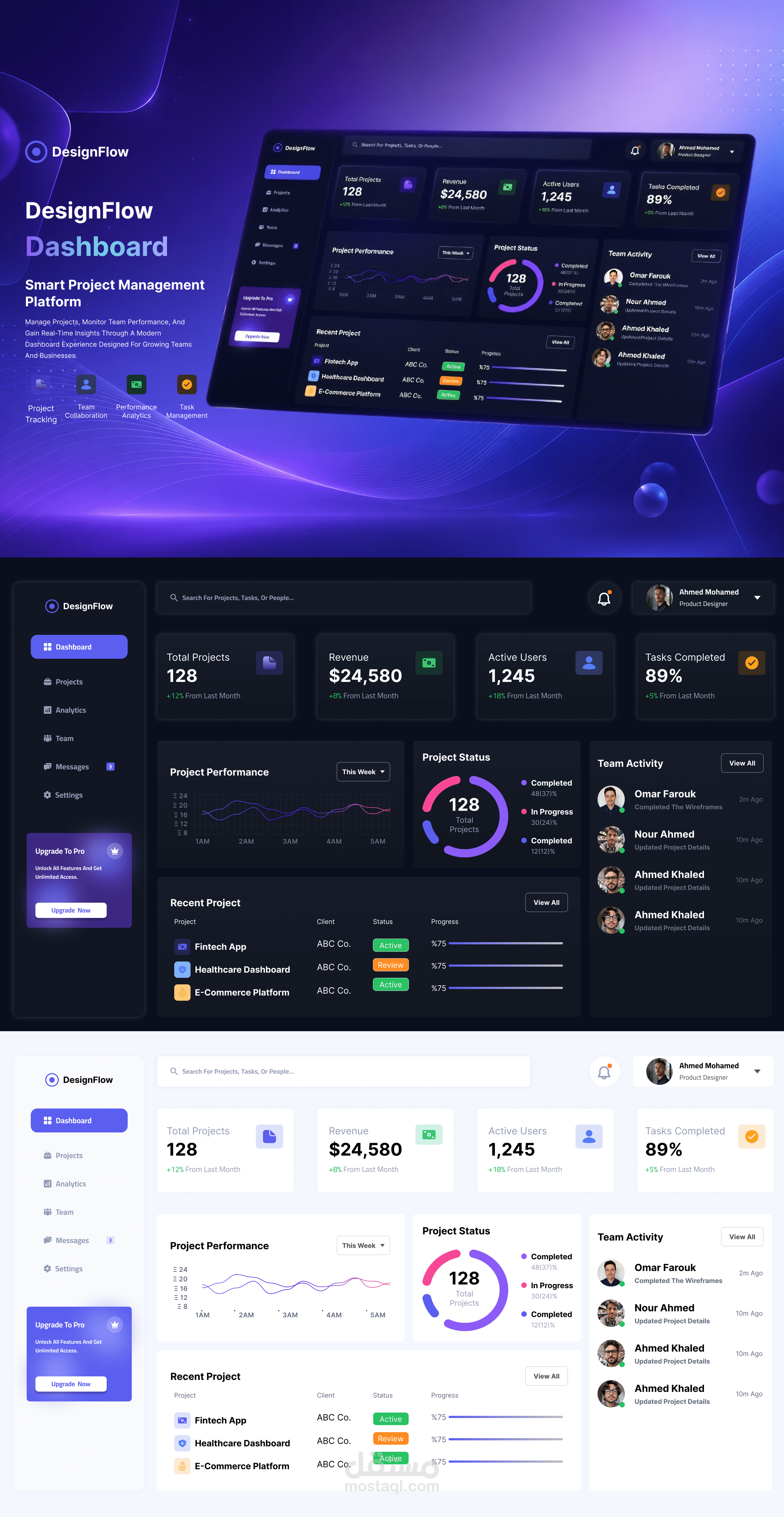 Design Flow — Dashboard | مستقل
