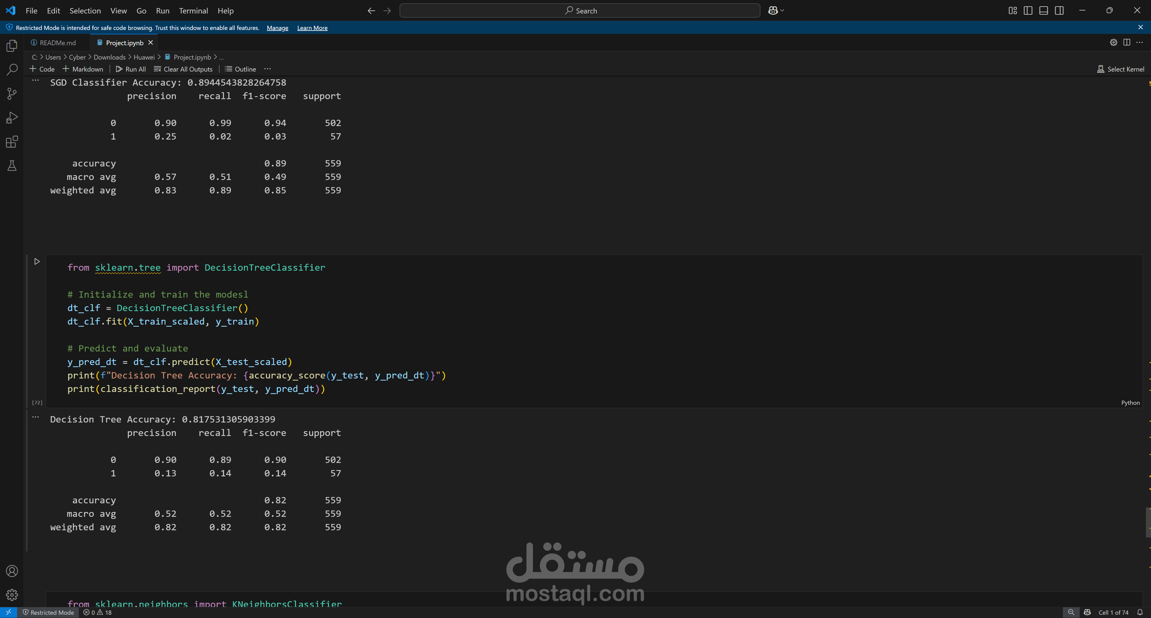 Bitcoin Price Prediction using Machine Learning | مستقل