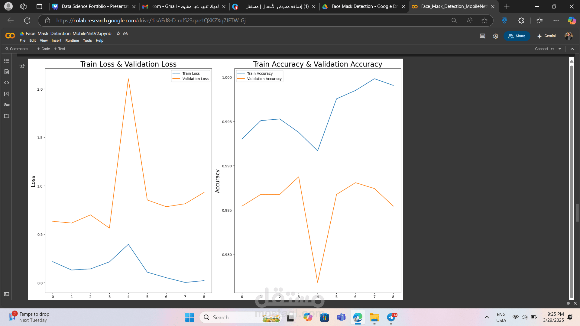 face mask detection | مستقل