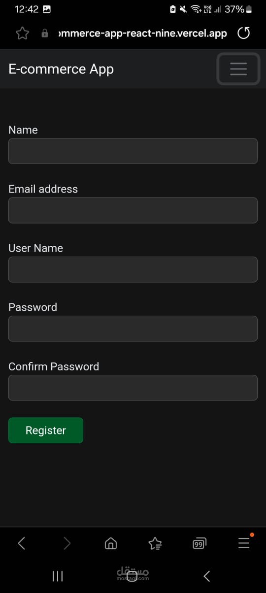 E-commerce React App | مستقل