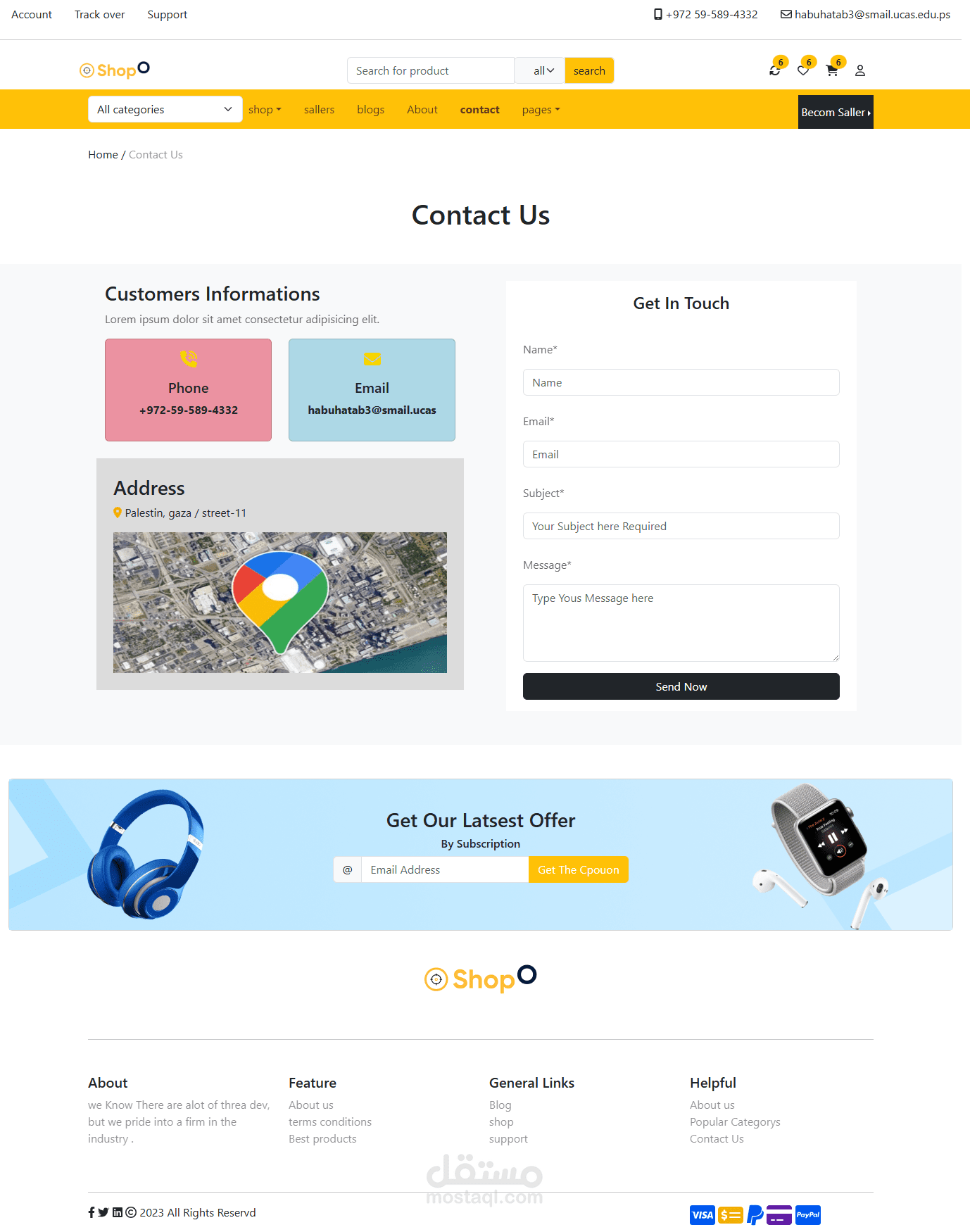 موقع أجهزة إلكترونية - html - css - bootstrap | مستقل