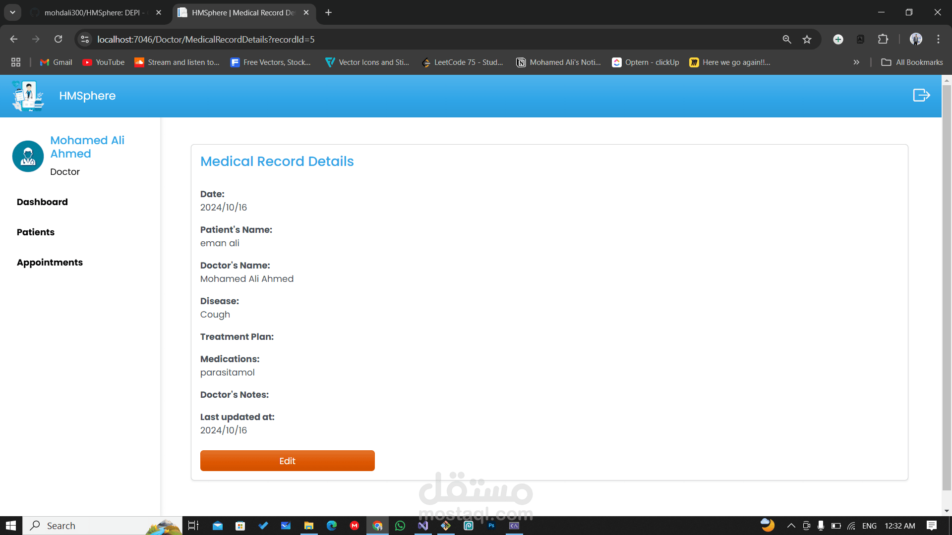 HMSphere - Hospital Management System | مستقل