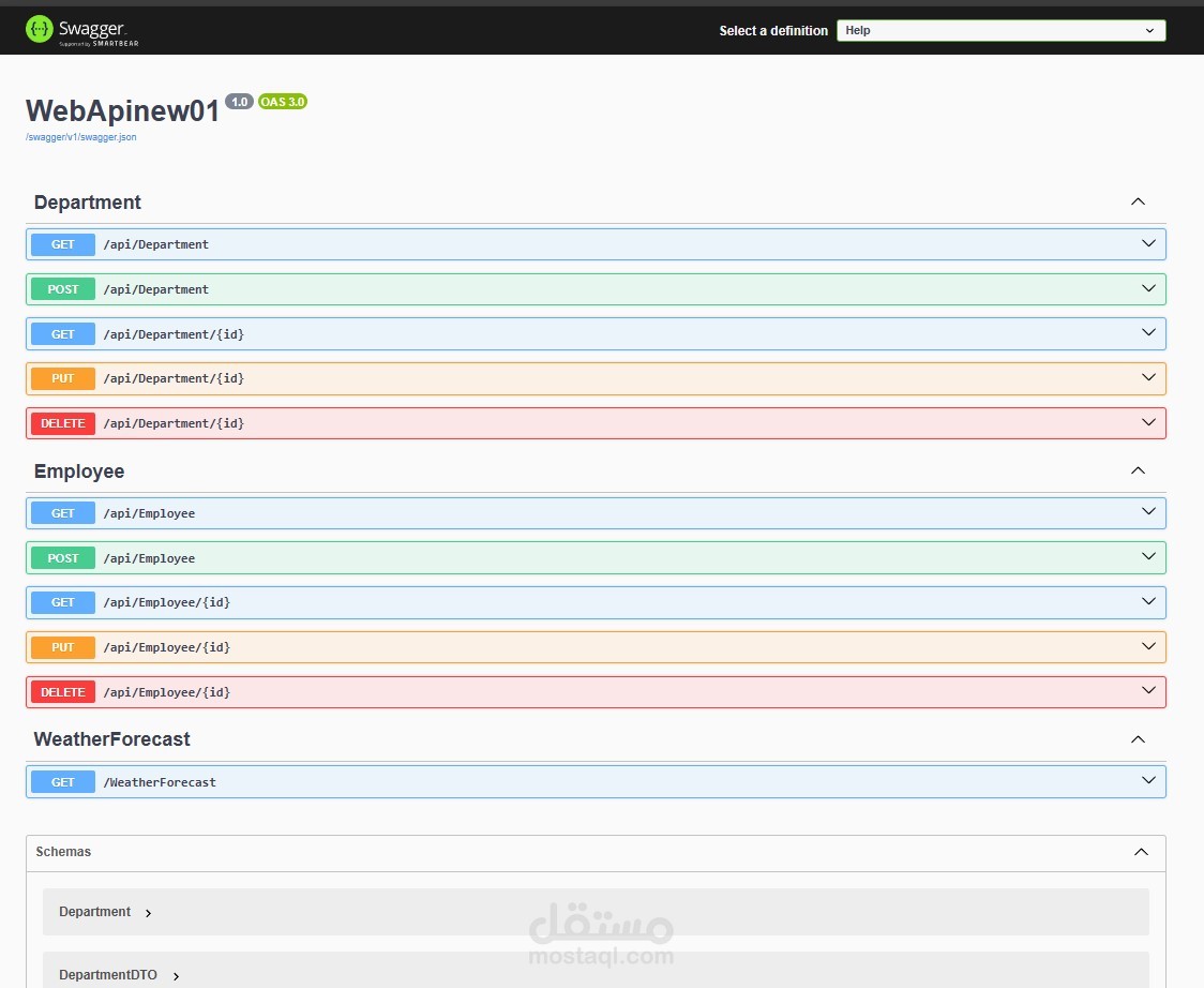Company Web Api With Two Consumers Windows Forms And Web MVC | مستقل
