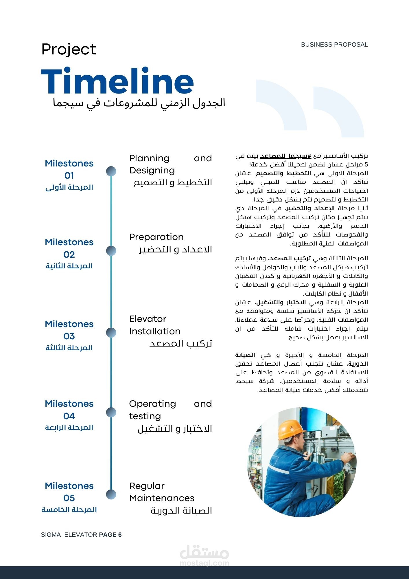Company Profile for SIGMA Elevator | مستقل
