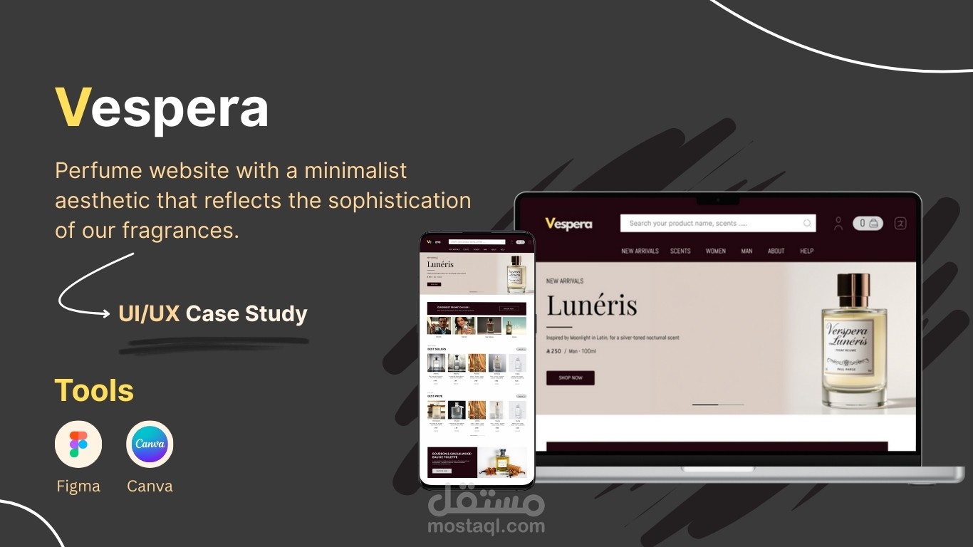 UI/UX Case Study Perfume Website | مستقل