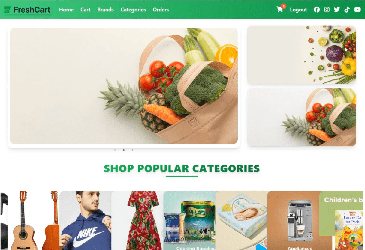 FreshCart application(eCommerce-platform) | مستقل