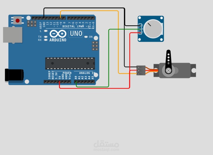 Sorting system using arduino mega +dc motor +lcd +3servo motor | مستقل