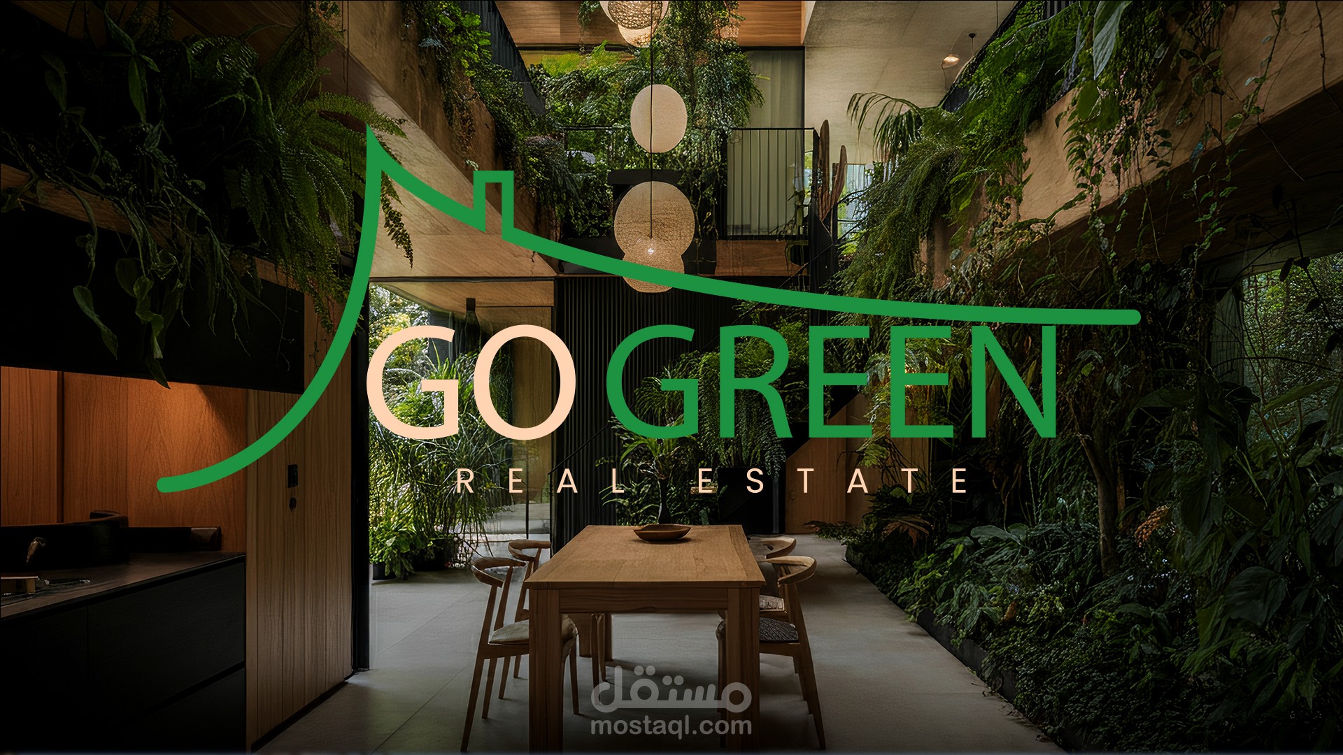 GO GREEN Real Estate, Construction Logo, Branding | مستقل