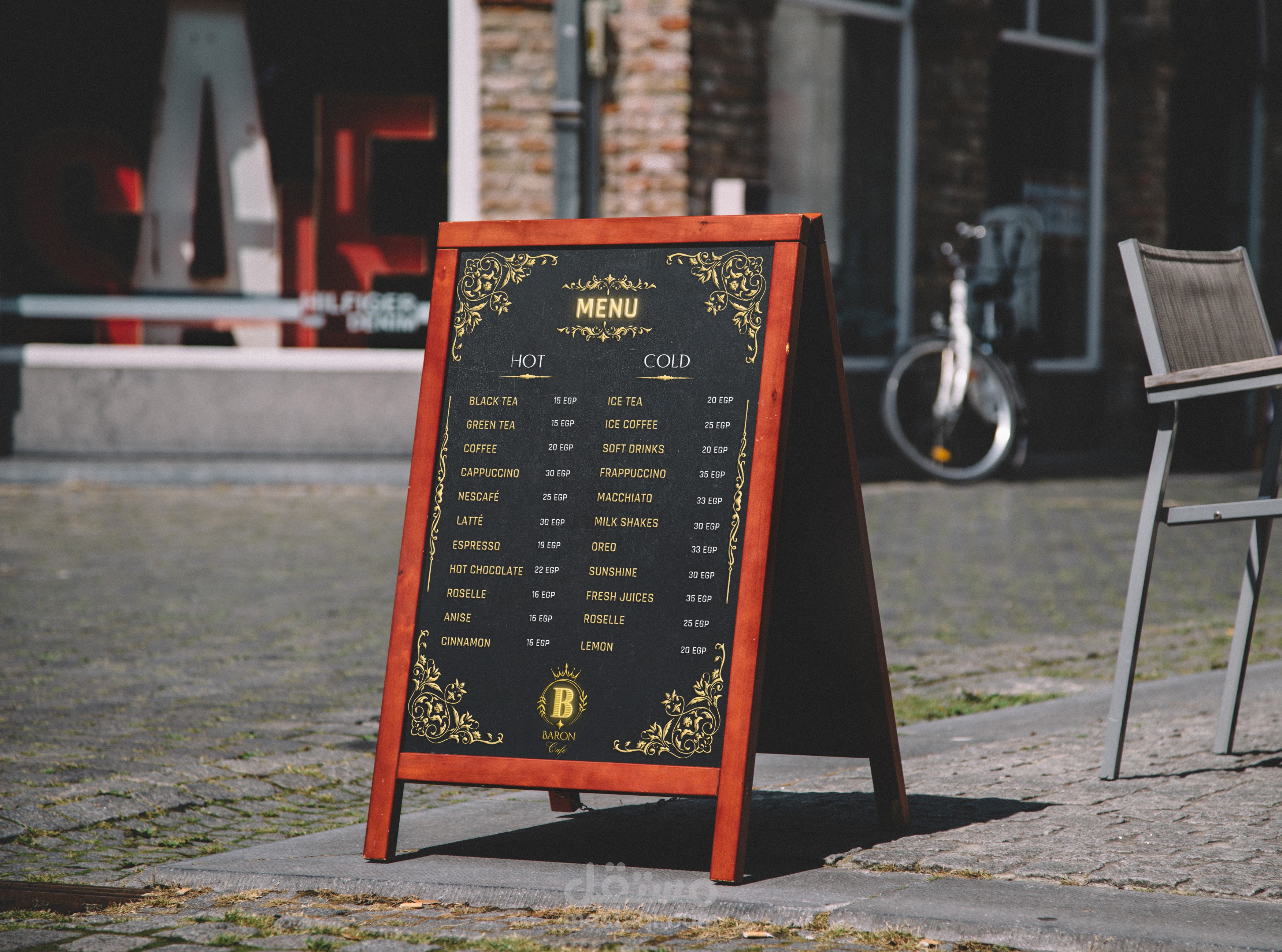 تصميم الهوية البصرية لمقهى BARON Café | مستقل