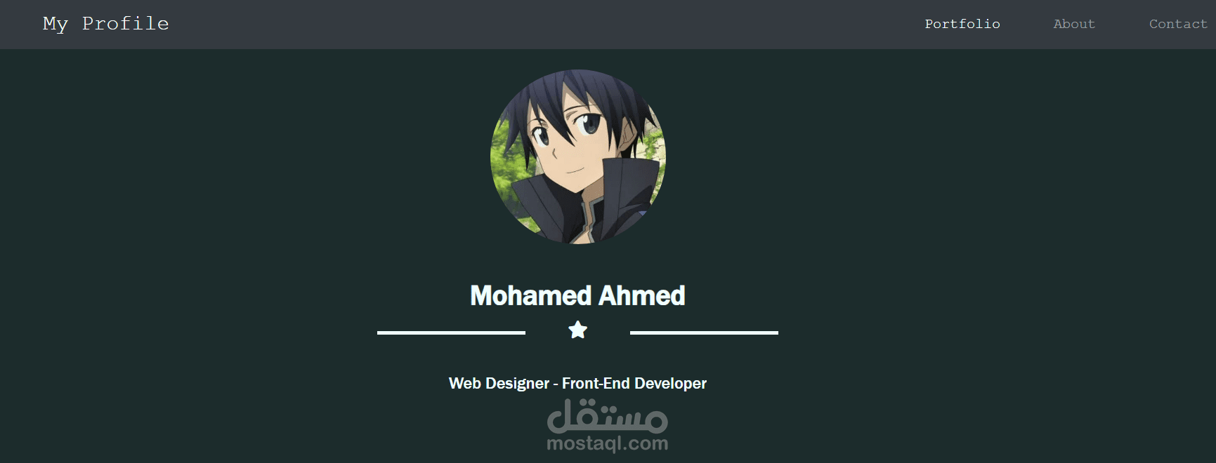 Simple Profile Page | مستقل