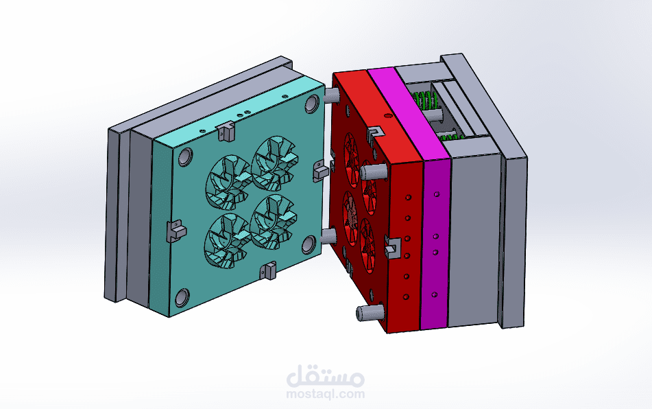 دراسة وتصميم قالب حقن القالب | مستقل