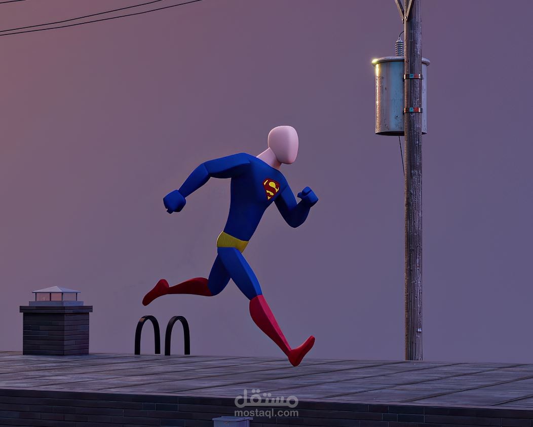 3d animation run to jump | مستقل