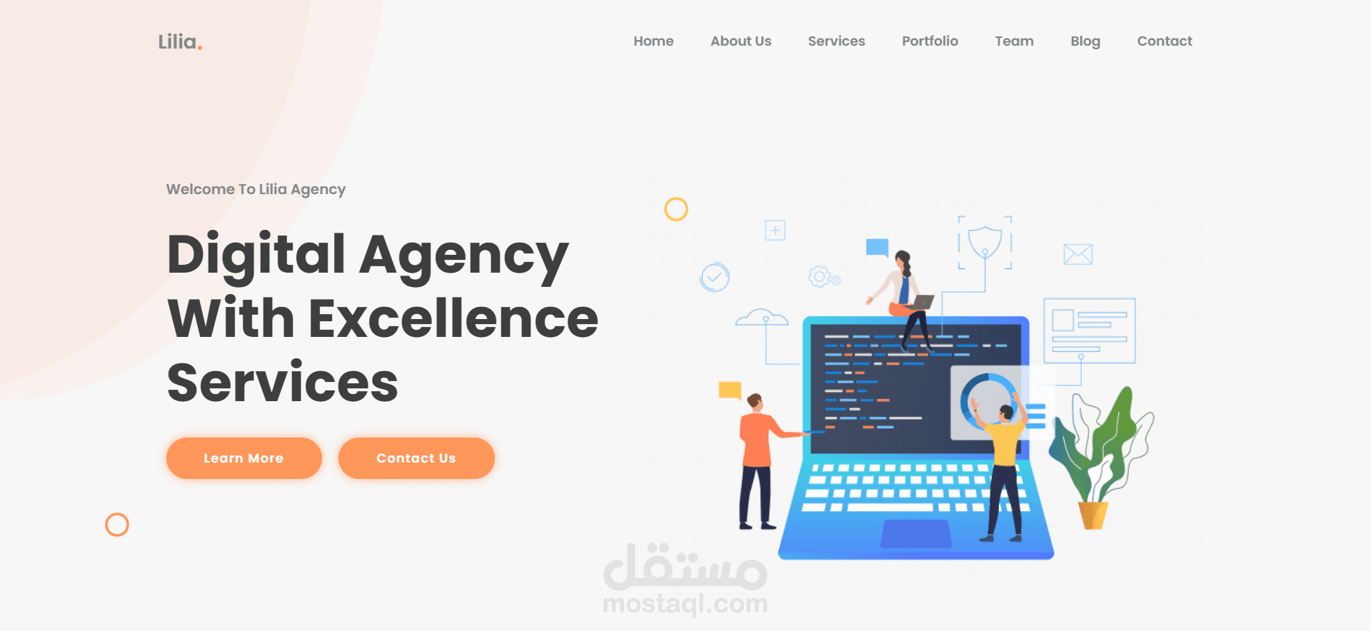 Modern Redesign of Lilia Digital Services Website | مستقل