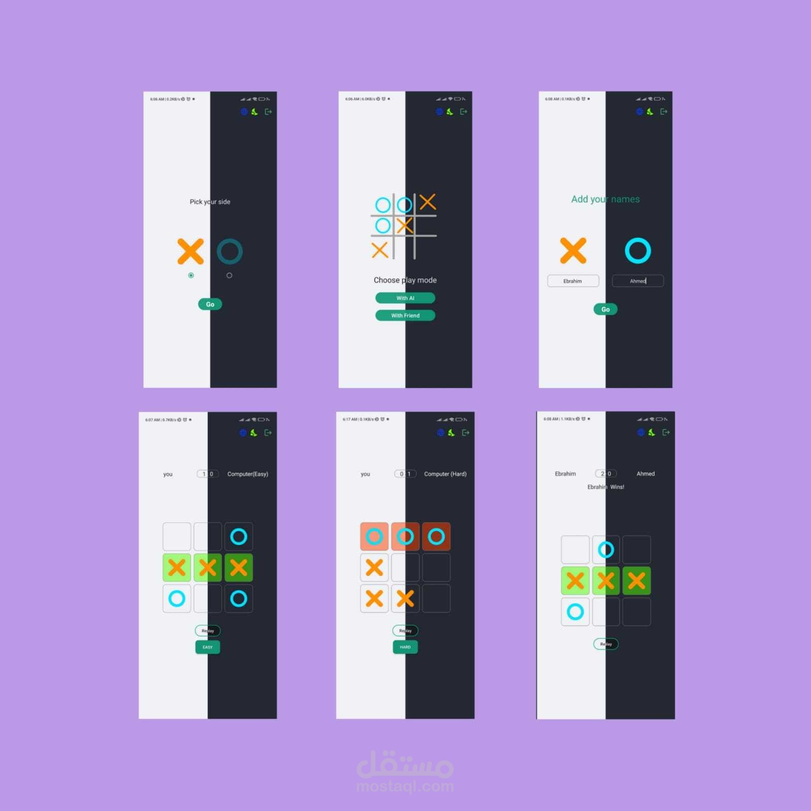 Tic Tac Toe game - Native Android App with kotlin | مستقل