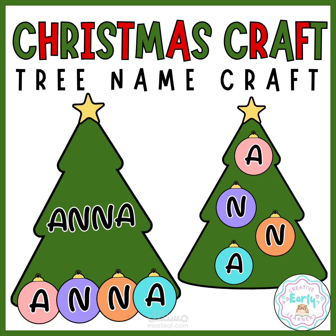 Preschool Christmas Tree Name Craft Editable|December, Winter Holiday ...