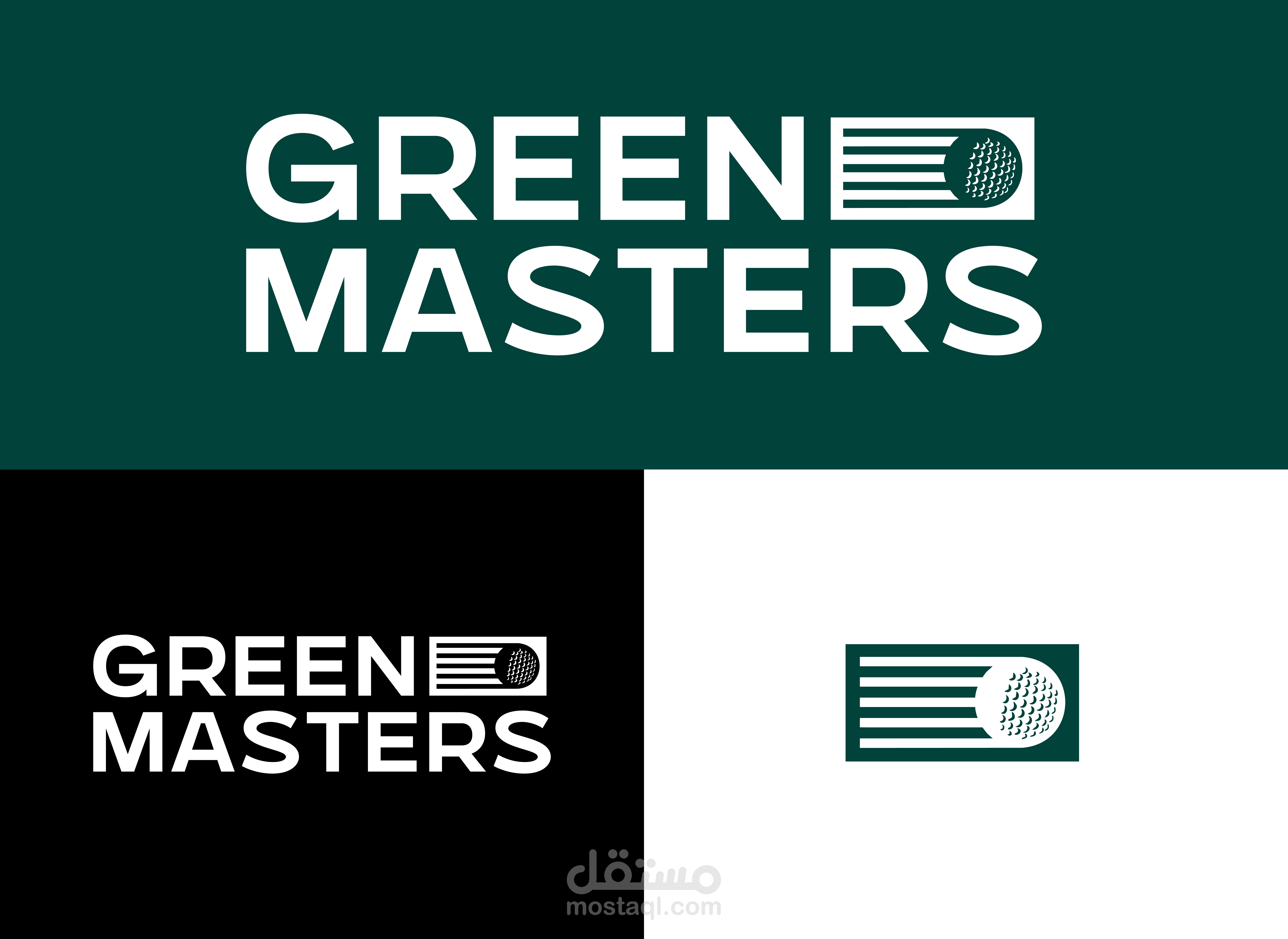 Green Masters | Golf Brand Identity Design | مستقل