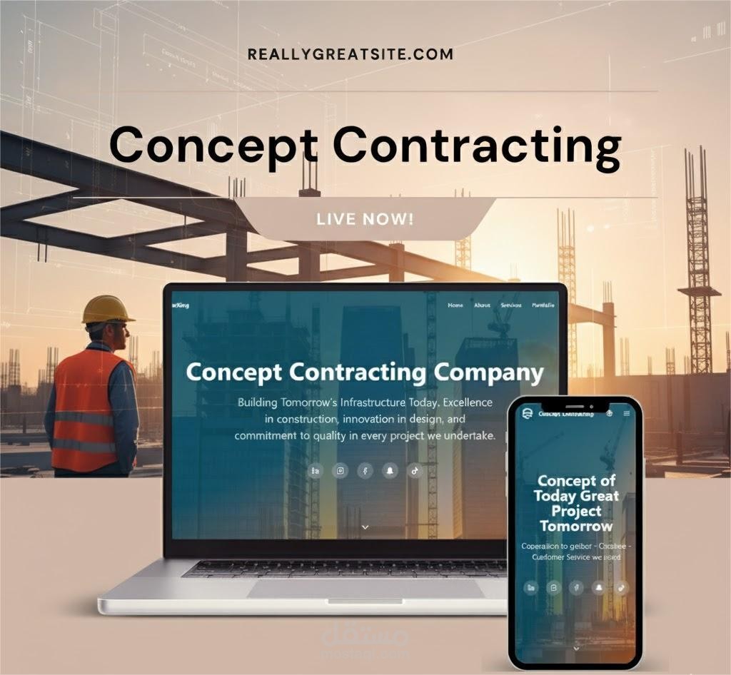 Concept Contracting Company Website | مستقل