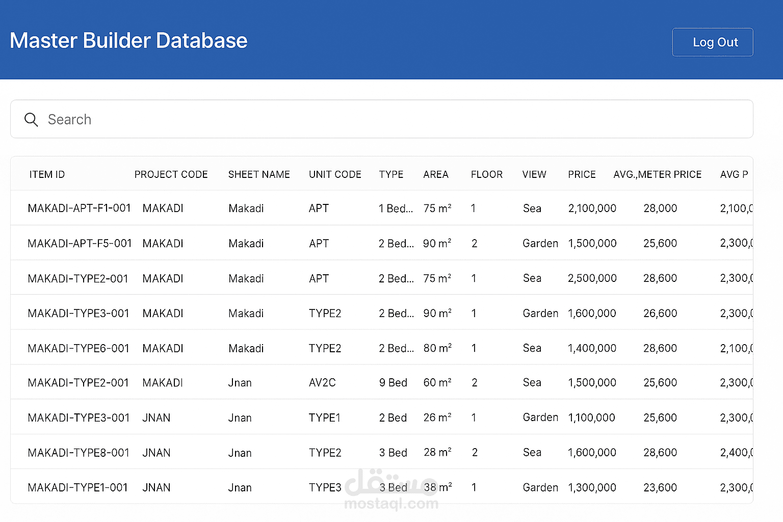 Master Builder Database (AppSheet + Google Sheets) | مستقل