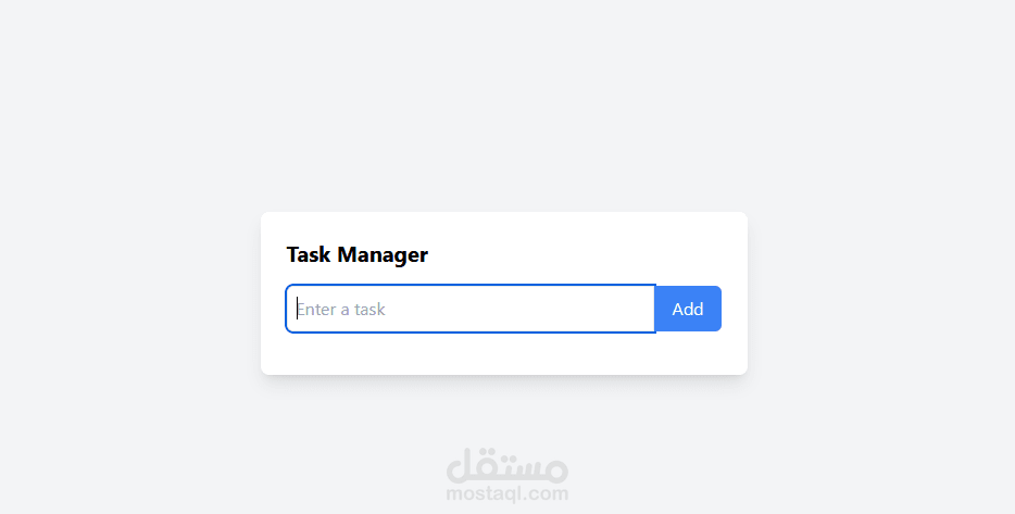 Task Manager Web App using HTML, CSS (TailwindCSS), and JavaScript | مستقل
