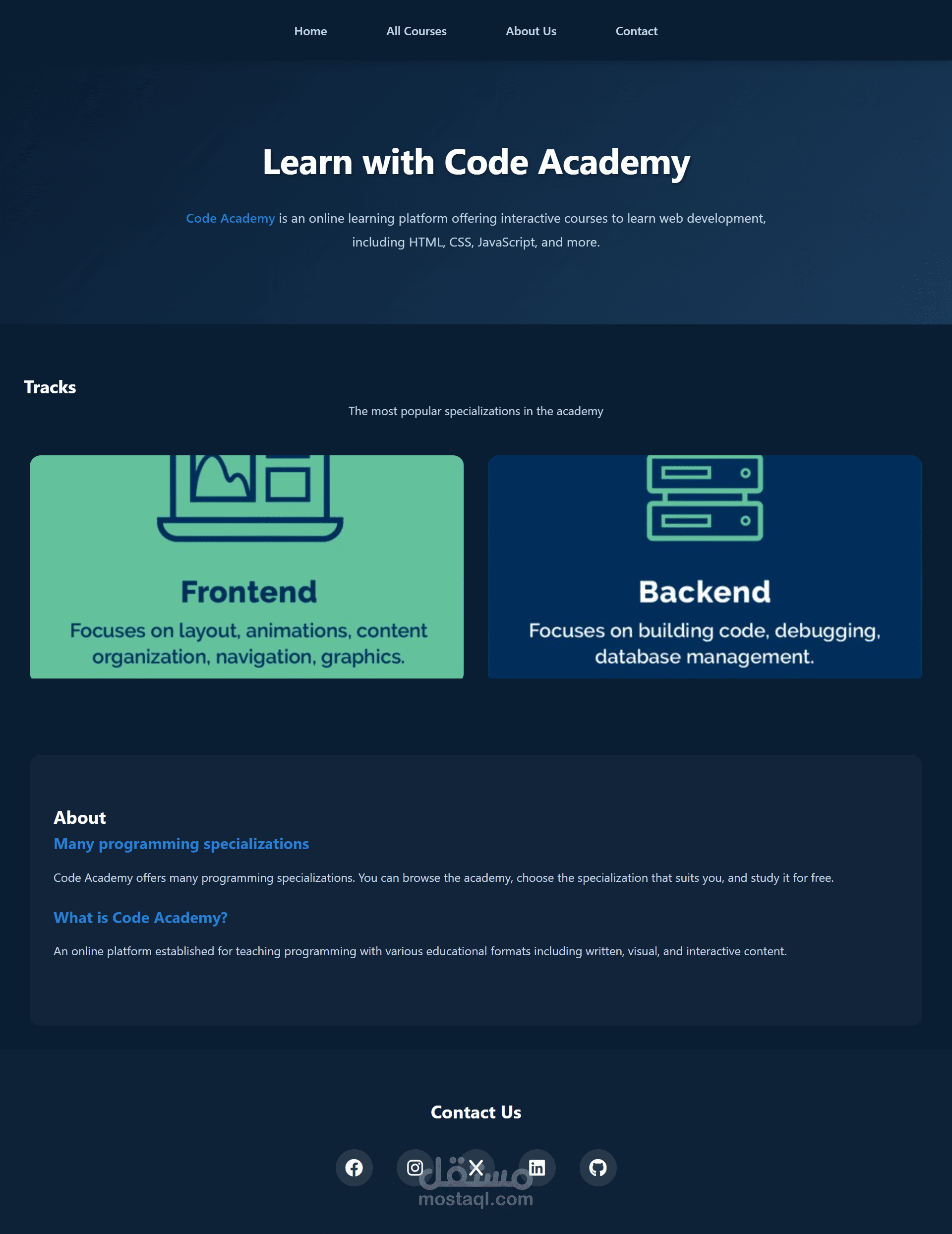 Code Academy | مستقل