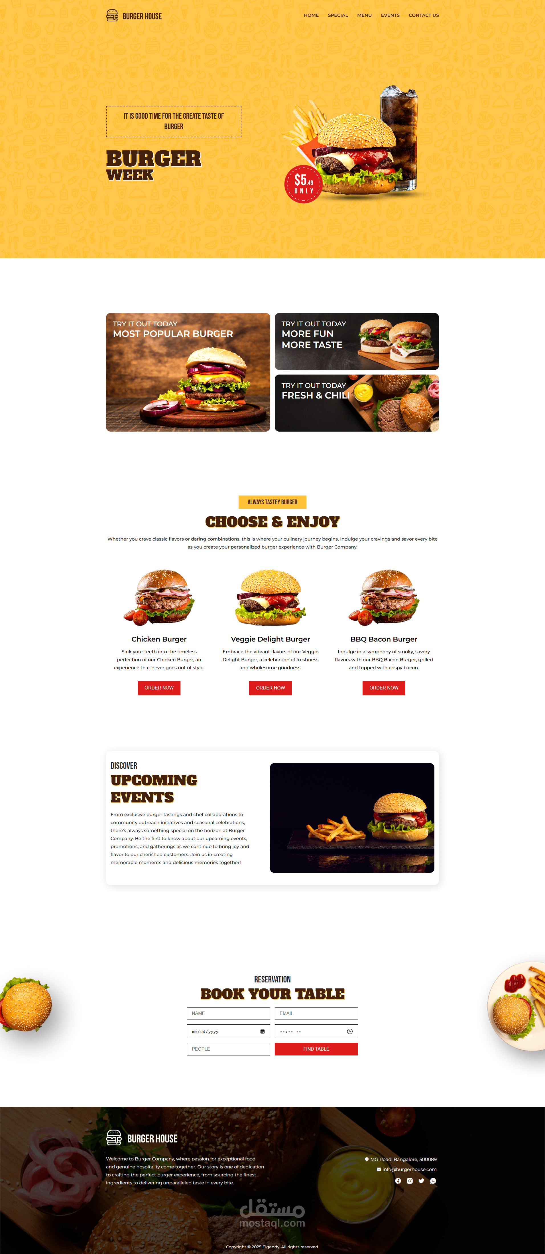 The Burger House Project is a responsive, food-ordering website ...