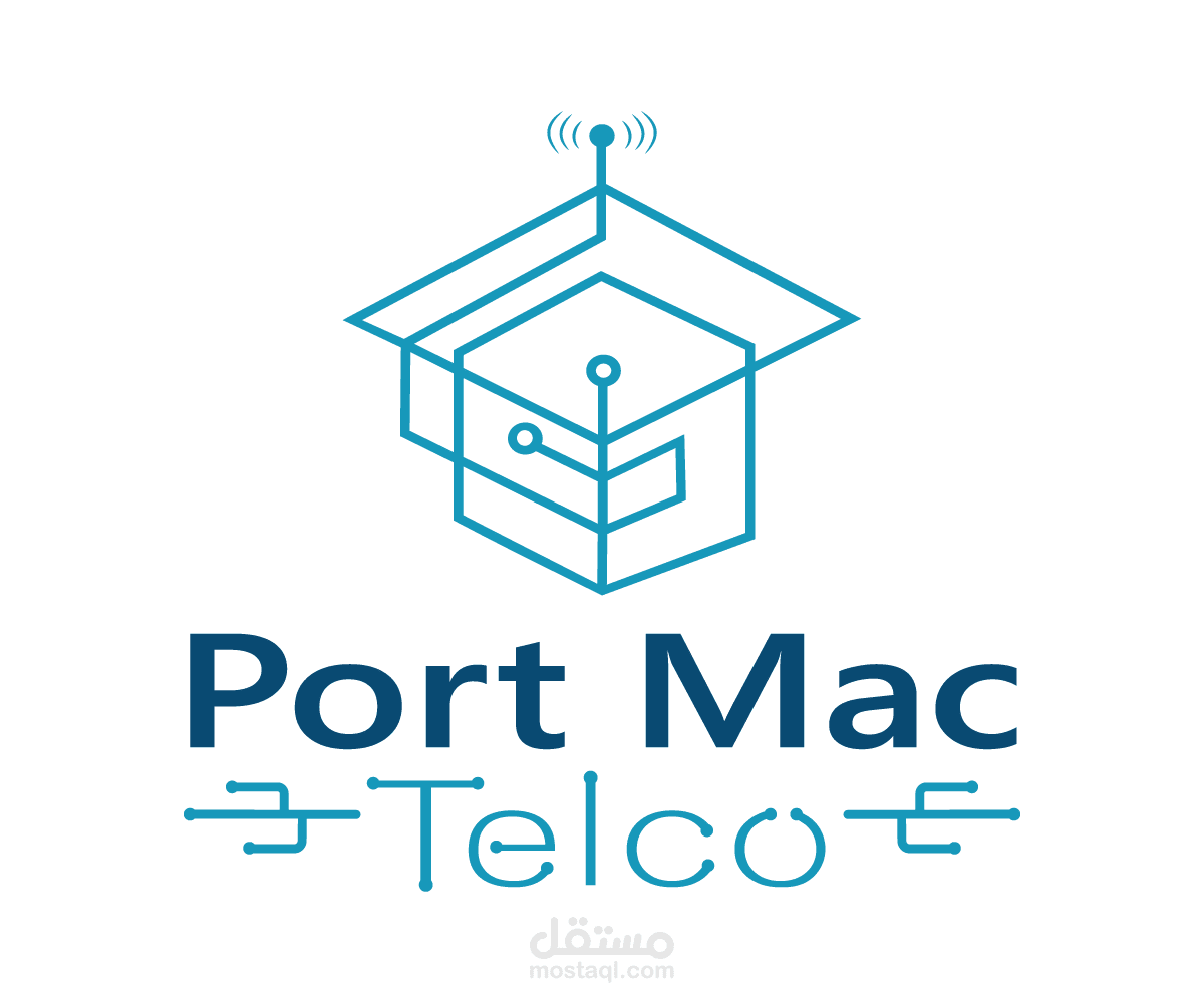 Port Mac Telco logo design | مستقل