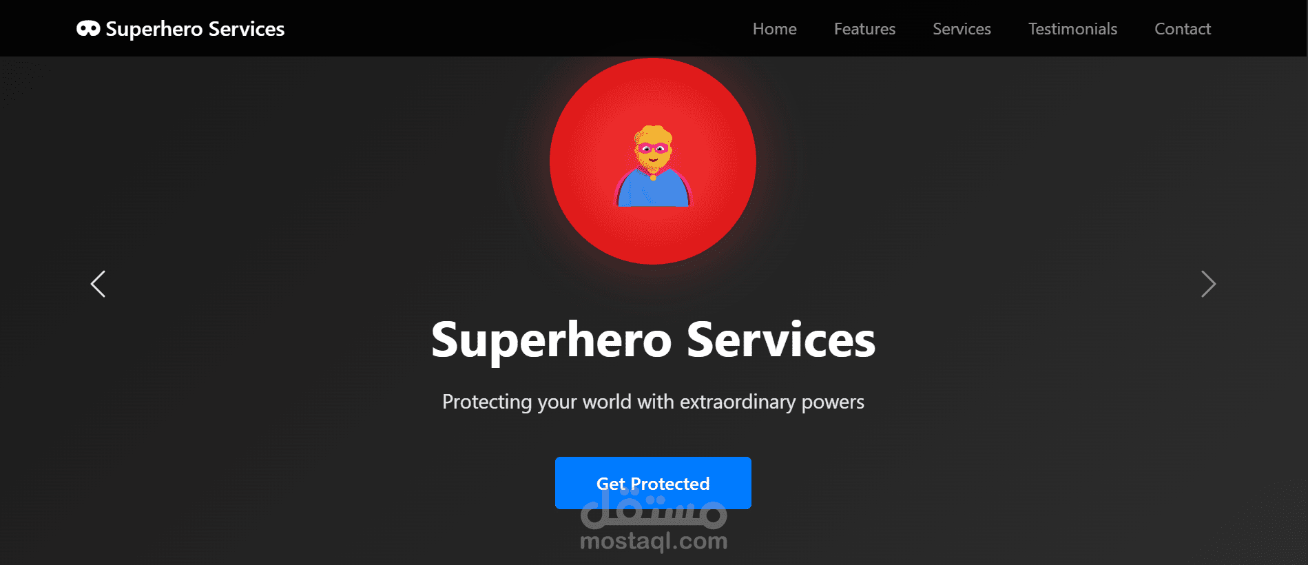 Superhero Website | مستقل