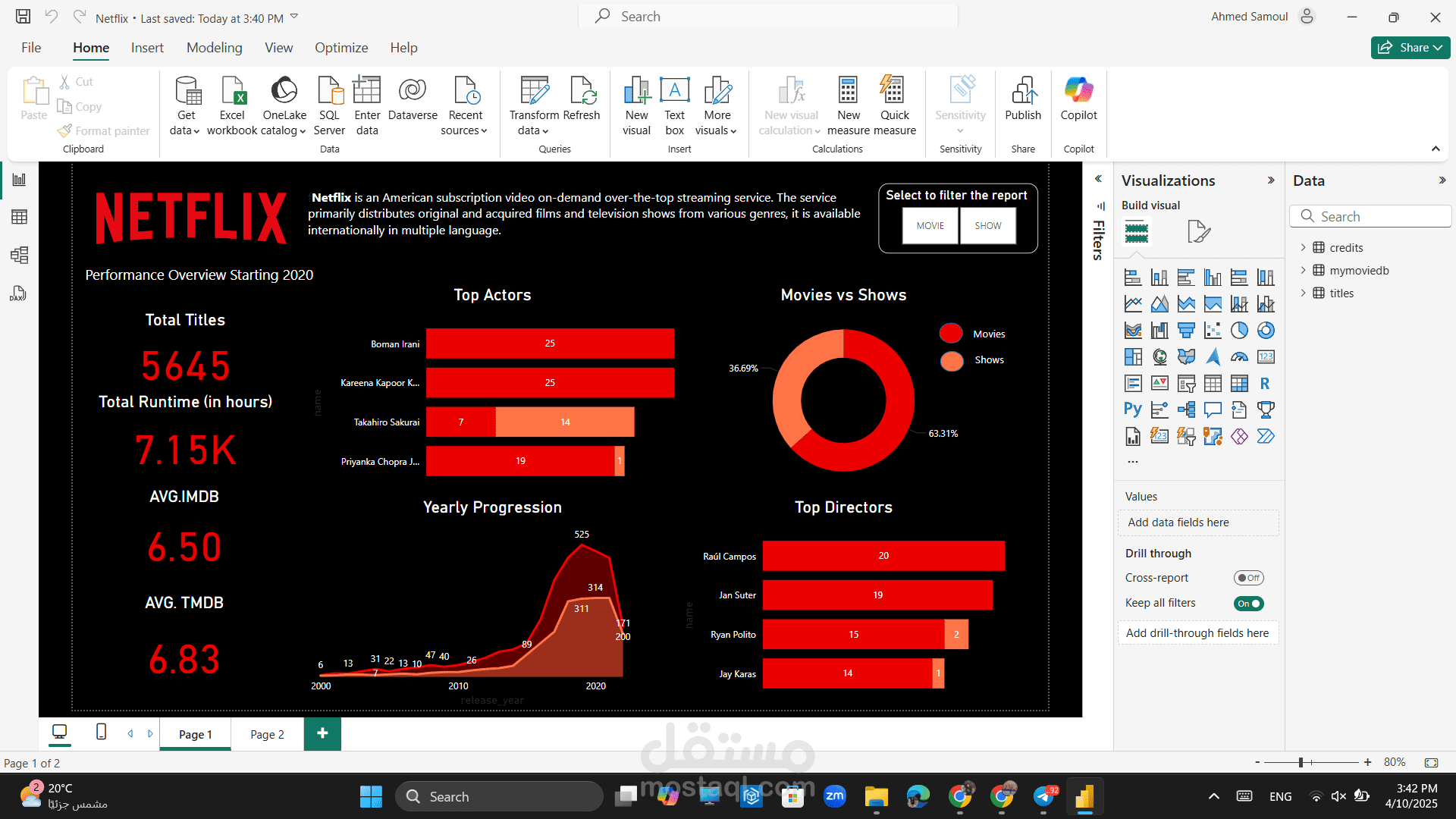 Netflix Data Analysis Project | مستقل