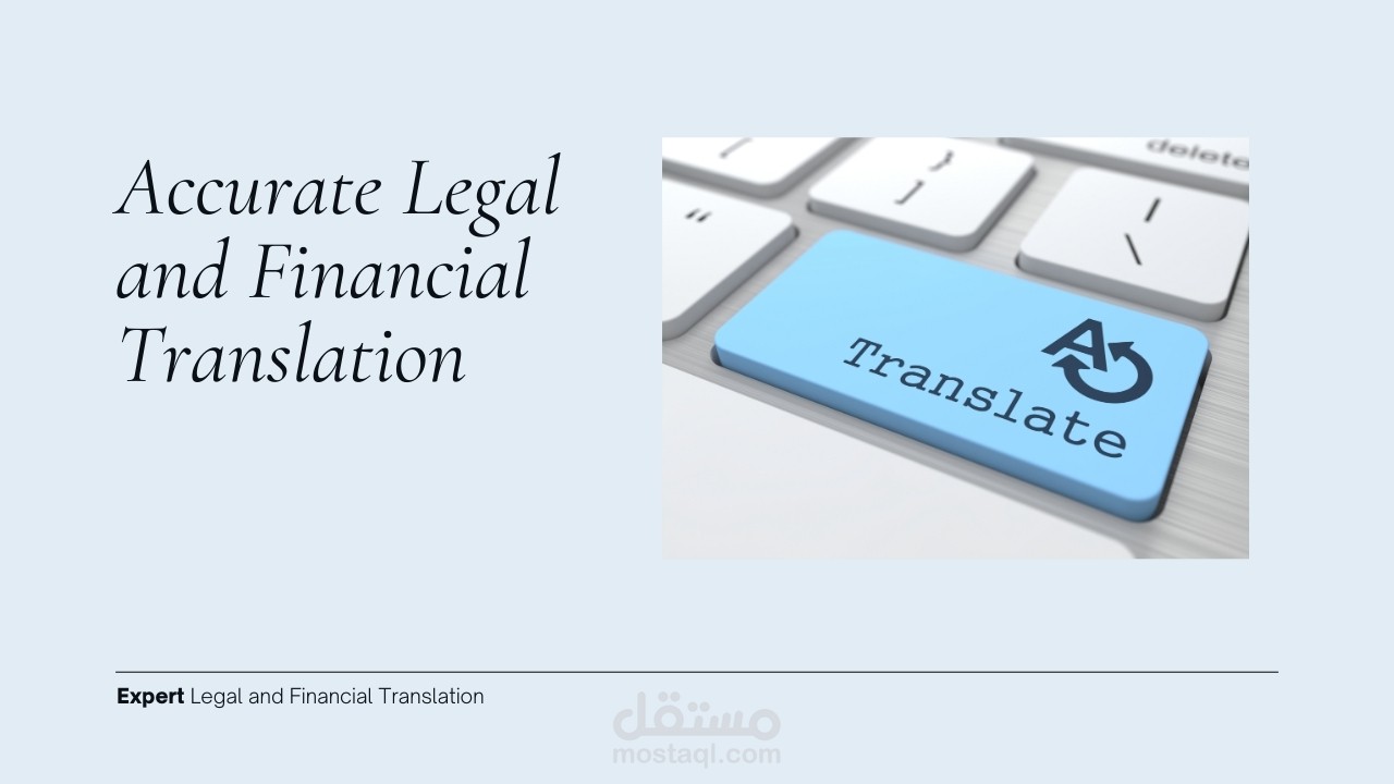 Precision English to Arabic Translation of Legal and Financial ...